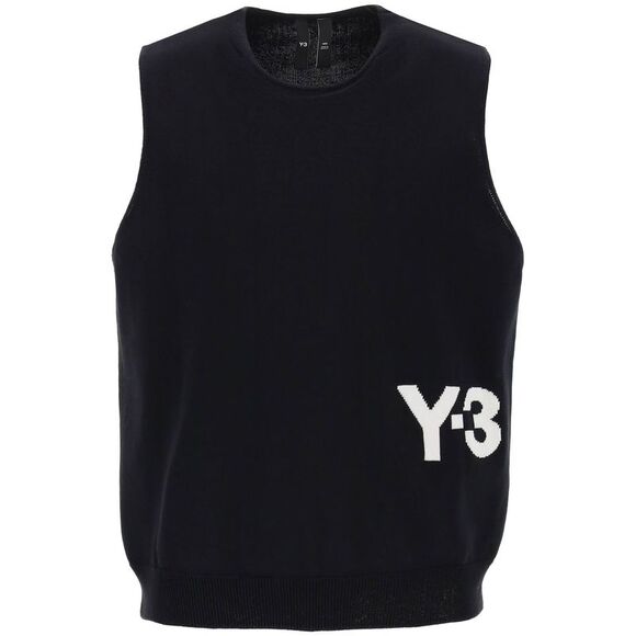 Y-3 | Sweaters | Y3 Knitted Logo Vest In Seven | Poshmark